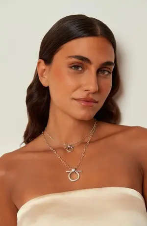 CXC Mini Omega Pendant Necklace - Silver