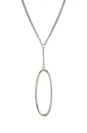 CXC Pendant Chain Necklace - Silver