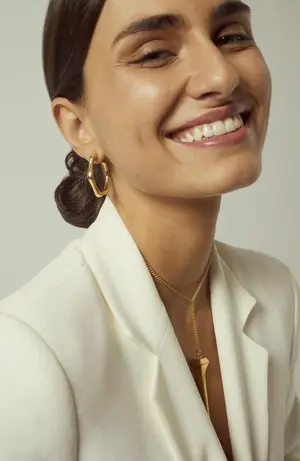 CXC Bambú Hoop Earrings - Gold