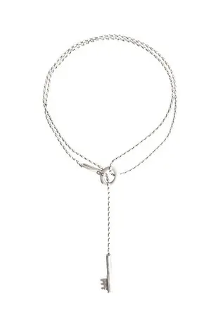 CXC Key Slider Chain Necklace - Silver