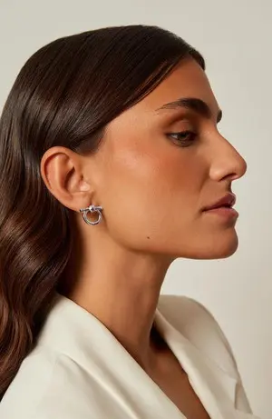 CXC Mini Omega Earrings - Silver