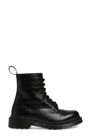 Dr. Martens 1460 Croc Embossed Combat Boot