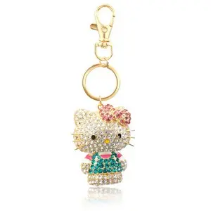 HELLO KITTY Pave 3d Bling Keychain - Gold