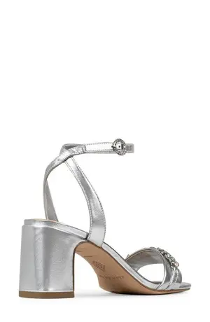 DONALD PLINER Crystal Ankle Strap Sandal - Silver