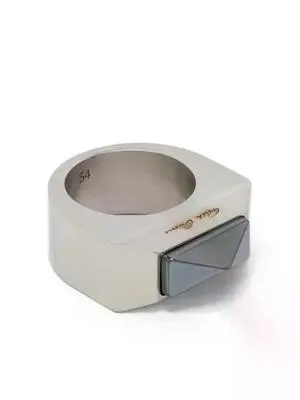 Rick Owens Quartz Pyramid Ring - Silver