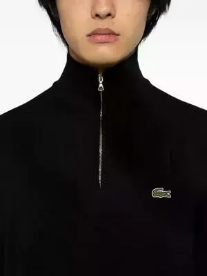 Lacoste Cotton Zip Neck Top