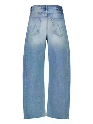 MOTHER The Half Pipe Ankle Frayed Jeans - Blue