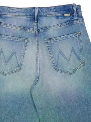 MOTHER The Half Pipe Ankle Frayed Jeans - Blue