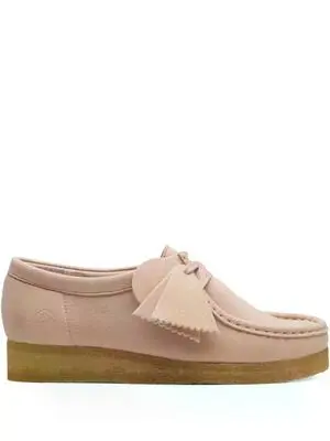 Clarks Suede Derby Shoes - Neutrals