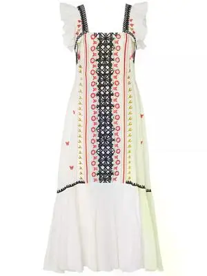 TEMPERLEY LONDON Florentine Midi Dress - White