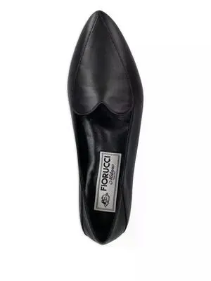 Fiorucci Heart Pointed-toe Leather Loafers