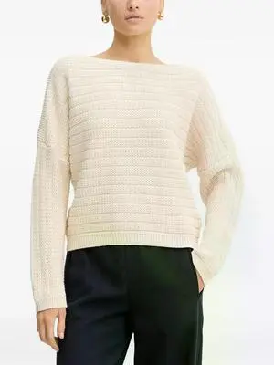 BOSS Ribbed Boat-neck Sweater