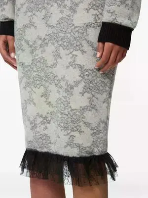 Nina Ricci Lace-pattern Midi Skirt