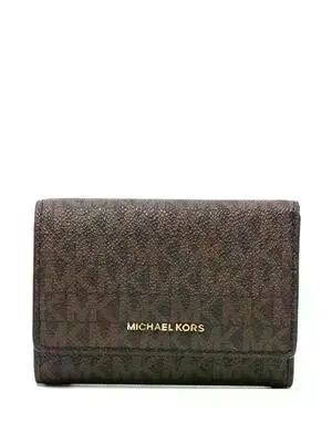 Michael Kors Medium Bryant Signature Logo Wallet - Brown
