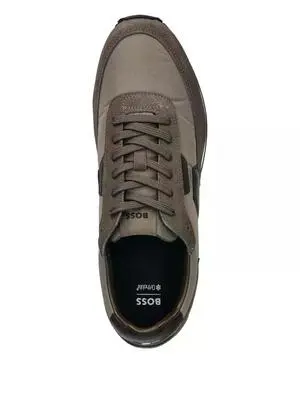 BOSS Suede Leather Panel Sneakers