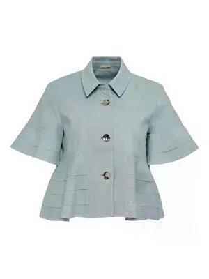 ALEXIA Bell-sleeve Ruffled Shirt