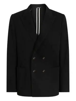 Dolce & Gabbana Double-breasted Silk Blazer - Blue