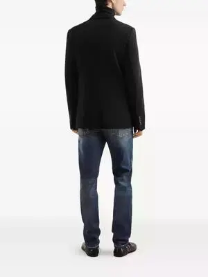 Dolce & Gabbana Double-breasted Silk Blazer - Blue