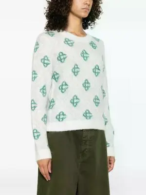 Casablanca Patterned Crew-neck Sweater - Neutrals