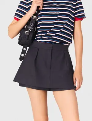 Maje Polyester Skort - Navy