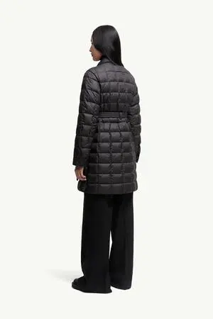 Moncler Gresillon Belted Long Down Jacket