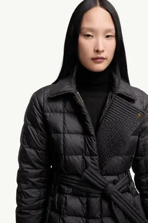 Moncler Gresillon Belted Long Down Jacket