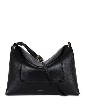 WANDLER Penelope Leather Slouch Bag - Black