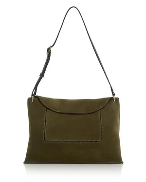 WANDLER Penelope Leather Slouch Bag - Olive