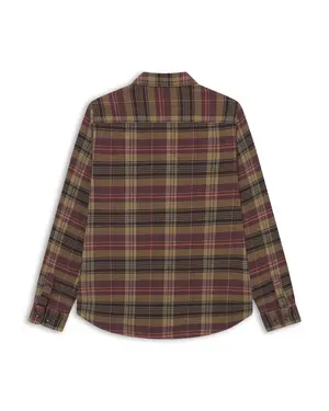 LES DEUX Lennon Check Overshirt - Fudge