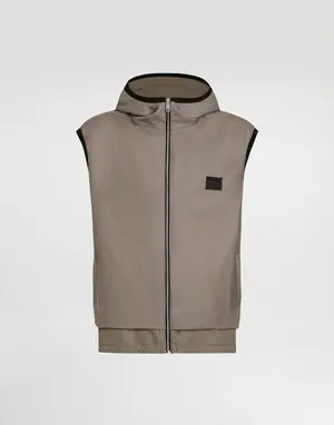 Dolce & Gabbana Wool Canvas Hooded Gilet - Multicolor