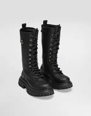 Dolce & Gabbana Nappa Calfskin Combat Boots