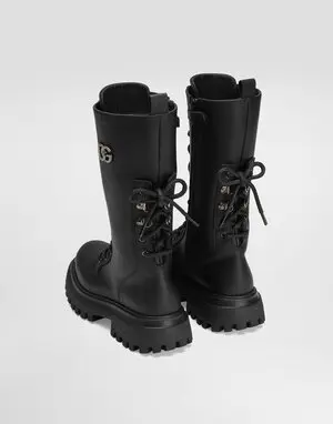 Dolce & Gabbana Nappa Calfskin Combat Boots
