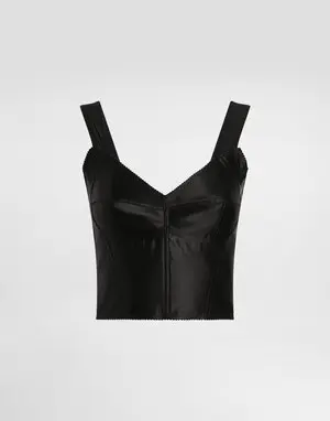 Dolce & Gabbana Elastic Satin Corset Top