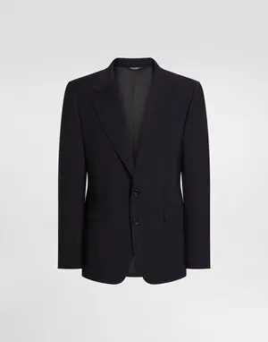 Dolce & Gabbana Single-breasted Taormina Wool Canvas Jacket