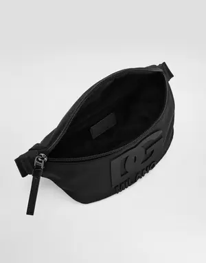Dolce & Gabbana Nylon Waist Bag With Dg Rubber Patch