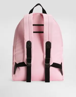 Dolce & Gabbana Nylon Backpack With Dg Rubber Patch - Pink