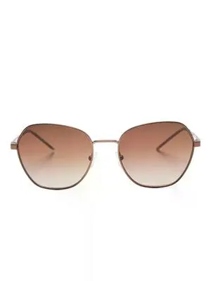 Emporio Armani Geometric-frame Sunglasses - Brown