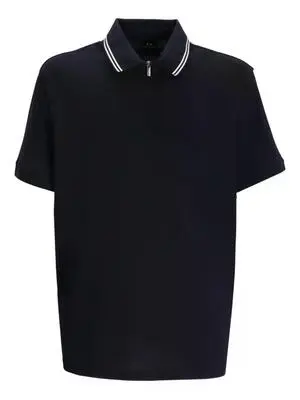 Armani Exchange Zip-neck Cotton Polo Shirt