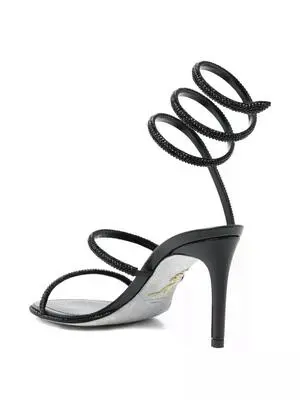 Rene Caovilla 80mm Cleo Sandals - Black