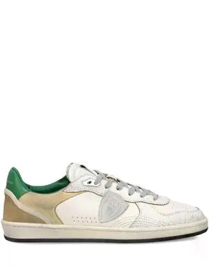 Philippe Model Leather Low Top Sneakers - Neutrals