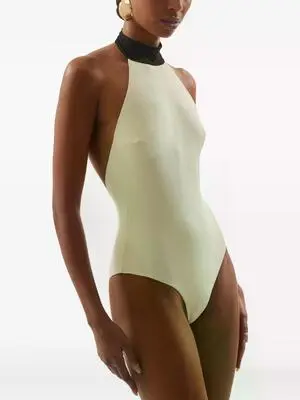 TALLER MARMO Off-white Halterneck One-piece Swimsuit