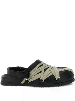 Rick Owens Granola Leather Clogs - Black