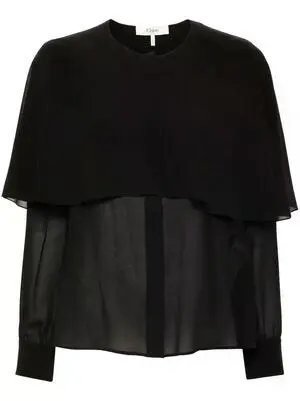 Chloé Cape-attachment Silk Shirt