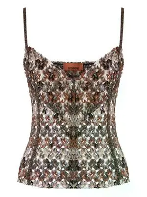 Missoni Crochet-embellishment Top