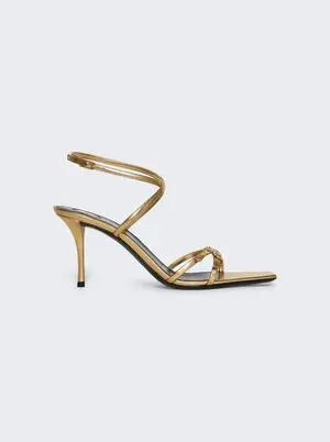 Saint Laurent Lydia 75 Spiros Sandal Metal Moon - Gold