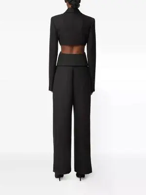 Nina Ricci Pleated Gabardine Trousers - Black