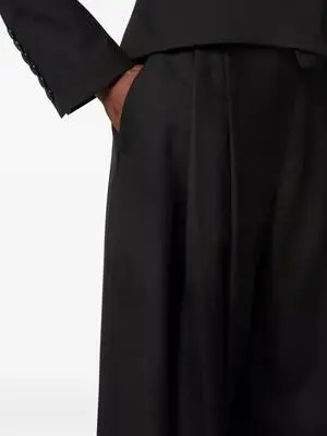 Nina Ricci Pleated Gabardine Trousers - Black