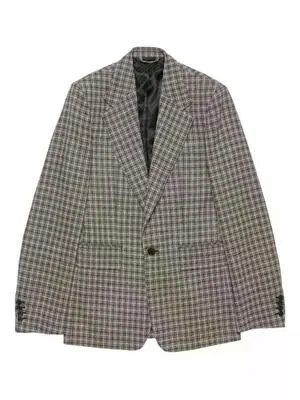 Acne Studios Checked Wool Blazer - Brown