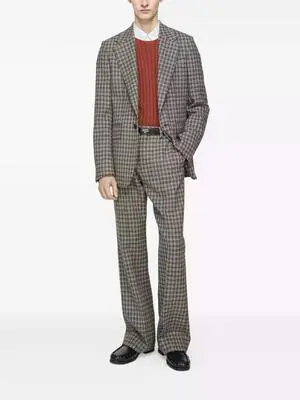 Acne Studios Checked Wool Blazer - Brown