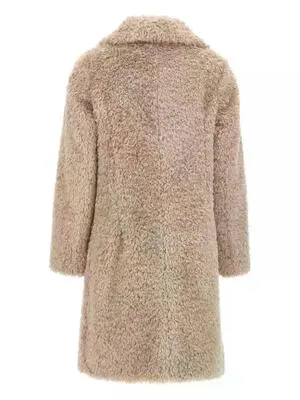 Herno Buttoned Faux-fur Coat - Neutrals
